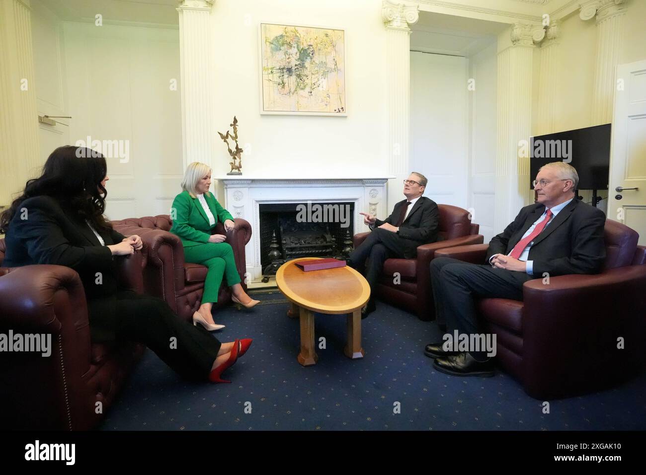 (left to right) Deputy First Minister Emma Little-Pengelly, First ...