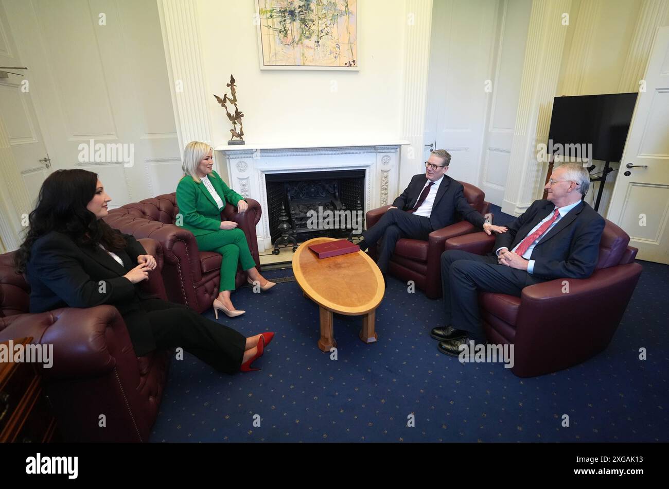 (left to right) Deputy First Minister Emma Little-Pengelly, First ...