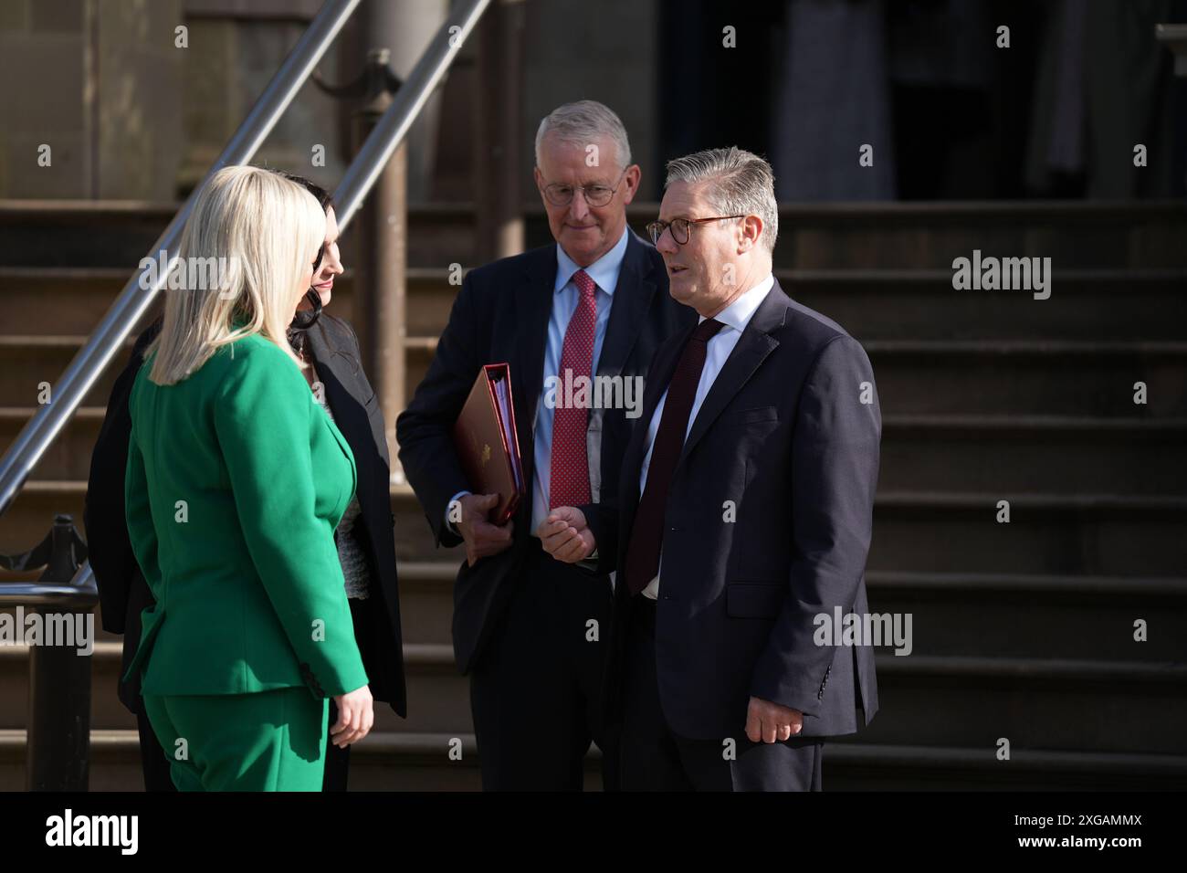 (left to right) First Minister Michelle O'Neill, Deputy First Minister ...