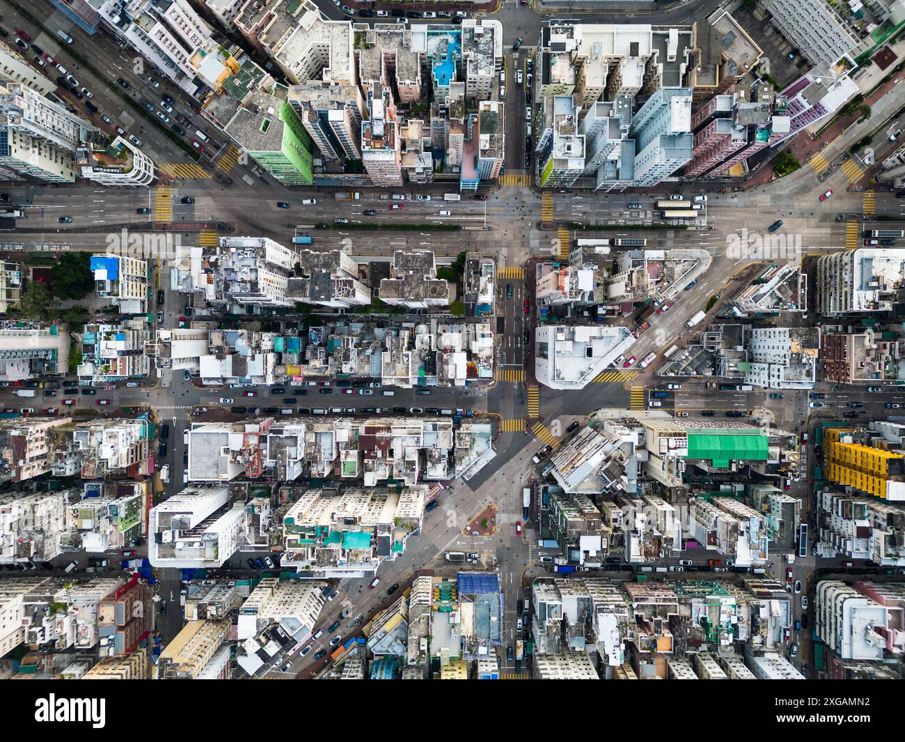 Top view hong kong intersection hi-res stock photography and images - Alamy