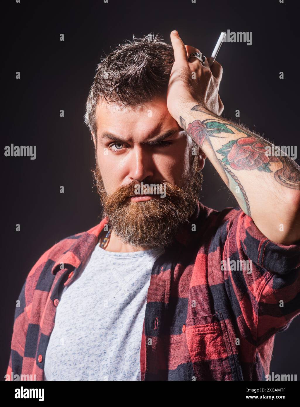 Beard mustache guy well hi-res stock photography and images - Alamy