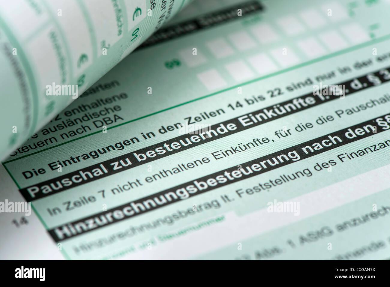 Einkommensteuererklärung Ein Formular für die Einkommensteuererklärung ...