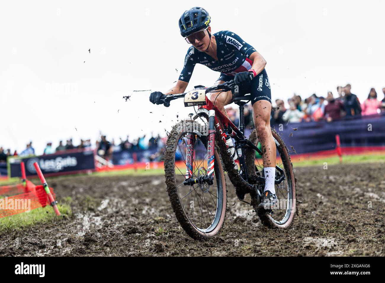 American biker Savilia Blunk on the course of the UCI Mountain Bike ...