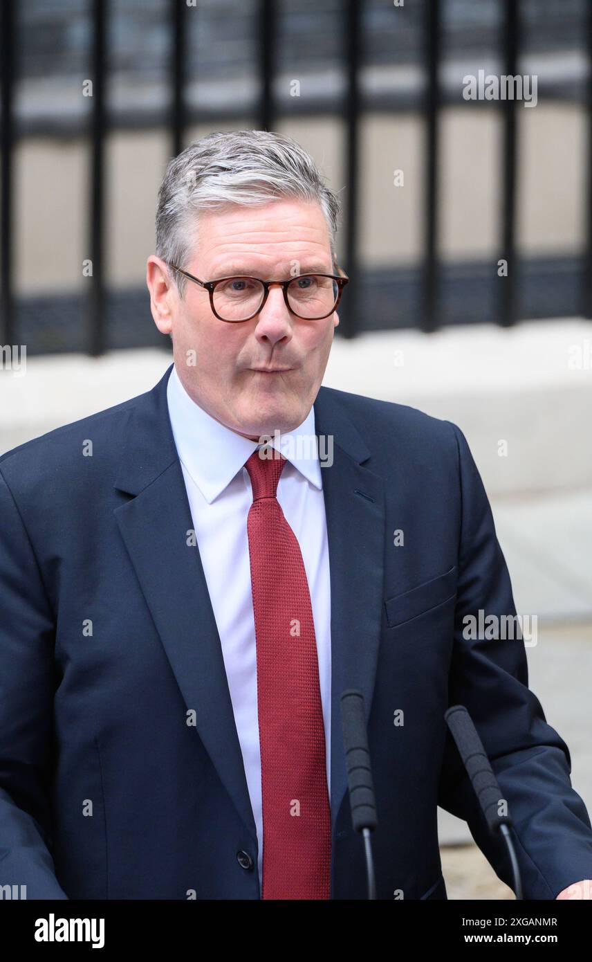 Sir Keir Starmer in Downing Street the day after Labour won the general ...