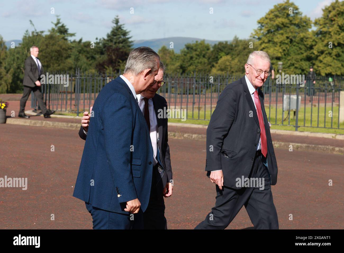 Prime Minister Sir Keir Starmer (centre) Northern Ireland Secretary ...