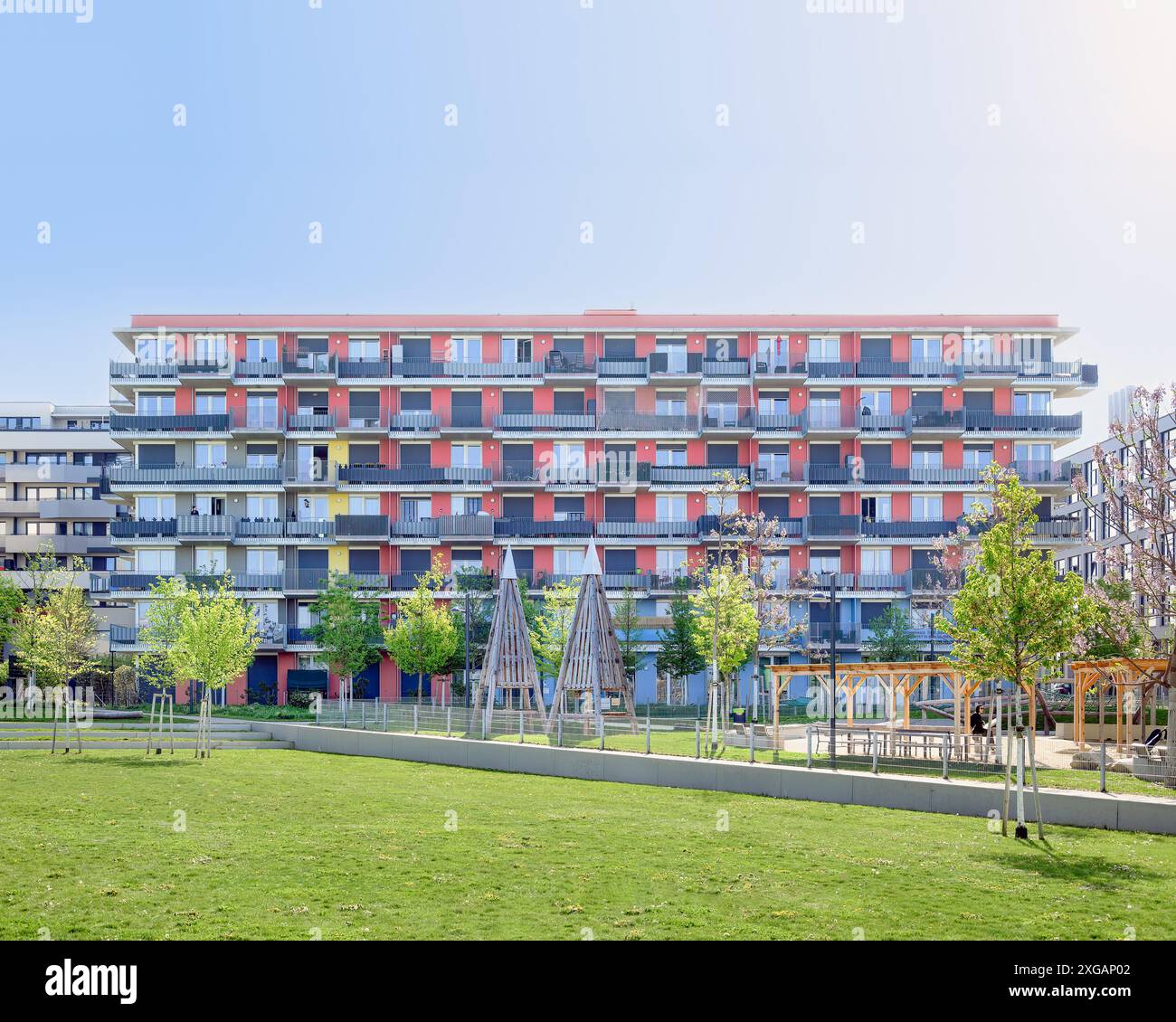 Vienna, Austria - Aspern H4 apartment building by WUP Architektur Stock ...