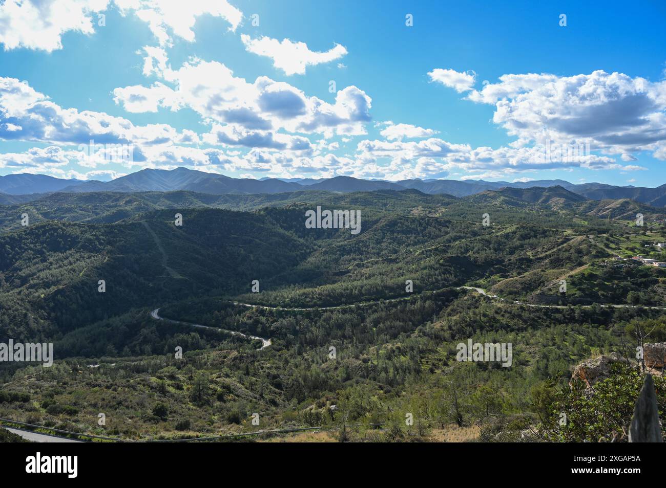 mountains above Morphou Bay in North Cyprus in winter 25 Stock Photo ...
