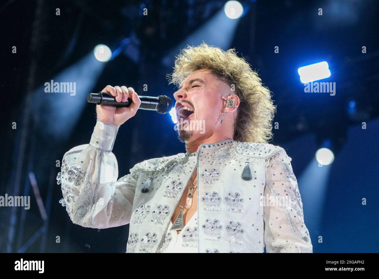 Joshua Michael Kiszka of Greta Van Fleet, during their live performs in ...