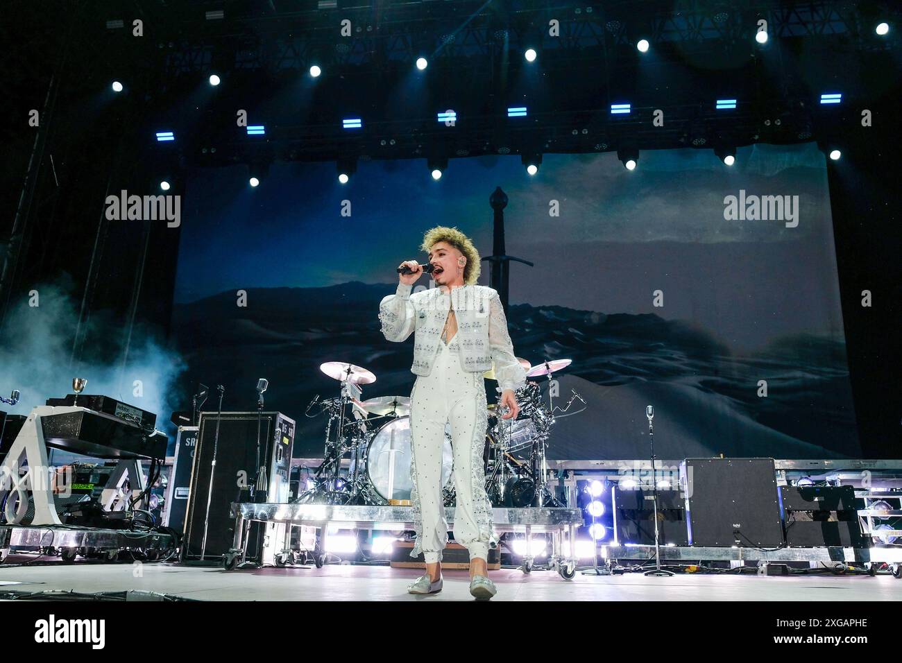 Joshua Michael Kiszka of Greta Van Fleet, during their live performs in ...