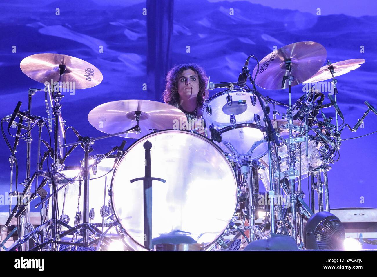 Daniel Robert Wagner of Greta Van Fleet, during their live performs in ...