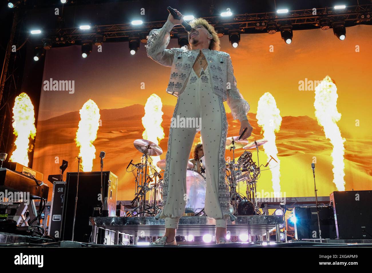 Joshua Michael Kiszka of Greta Van Fleet, during their live performs in ...
