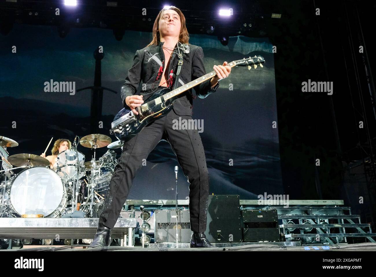 Jacob Thomas Kiszka of Greta Van Fleet, during their live performs in ...