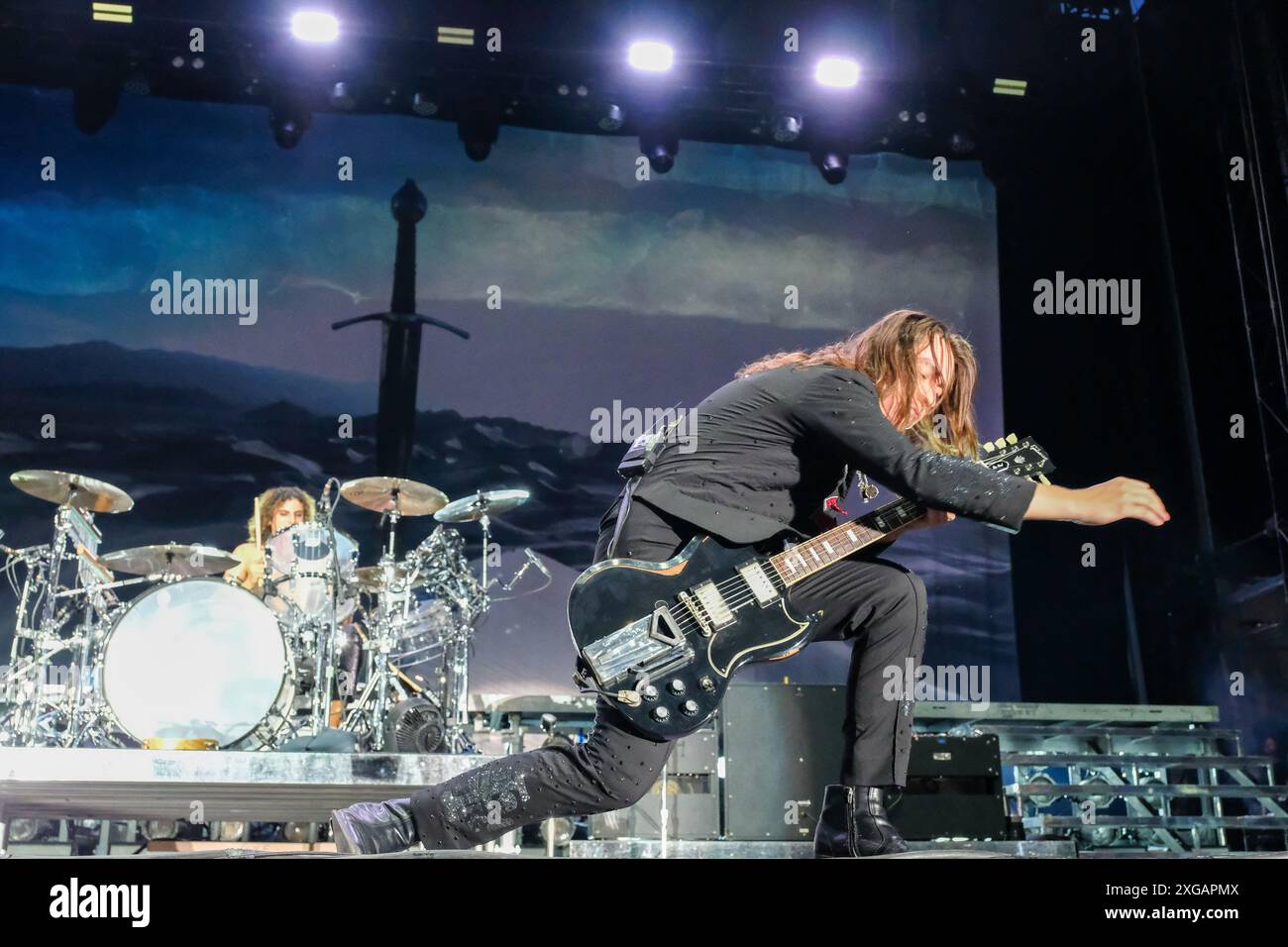 Jacob Thomas Kiszka of Greta Van Fleet, during their live performs in ...