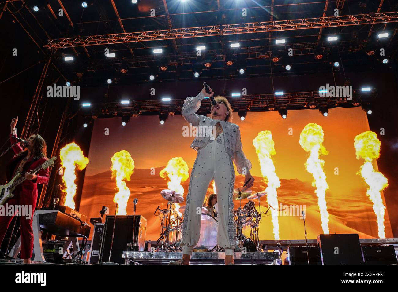 Joshua Michael Kiszka of Greta Van Fleet, during their live performs in ...