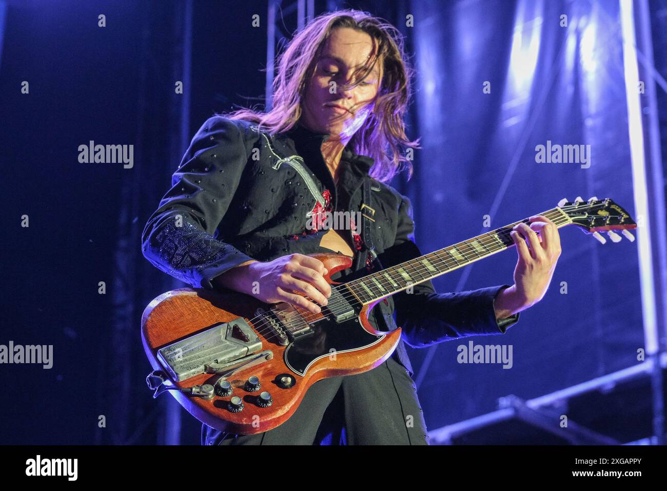 Jacob Thomas Kiszka of Greta Van Fleet, during their live performs in ...