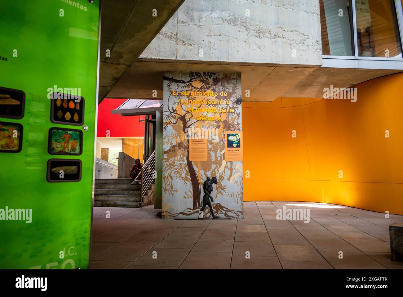 Display explaining Panama's biodiversity, natural and cultural history ...