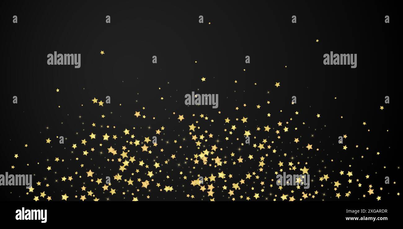 Magic stars vector overlay. Gold stars scattered around randomly ...