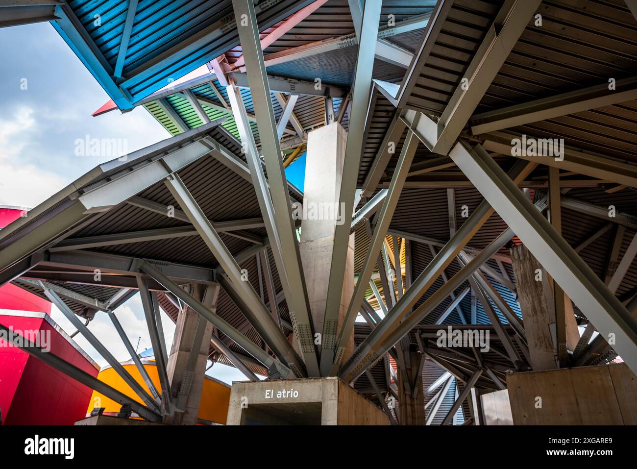 Interior view of the architecture, Biomuseo, a museum focused on the ...