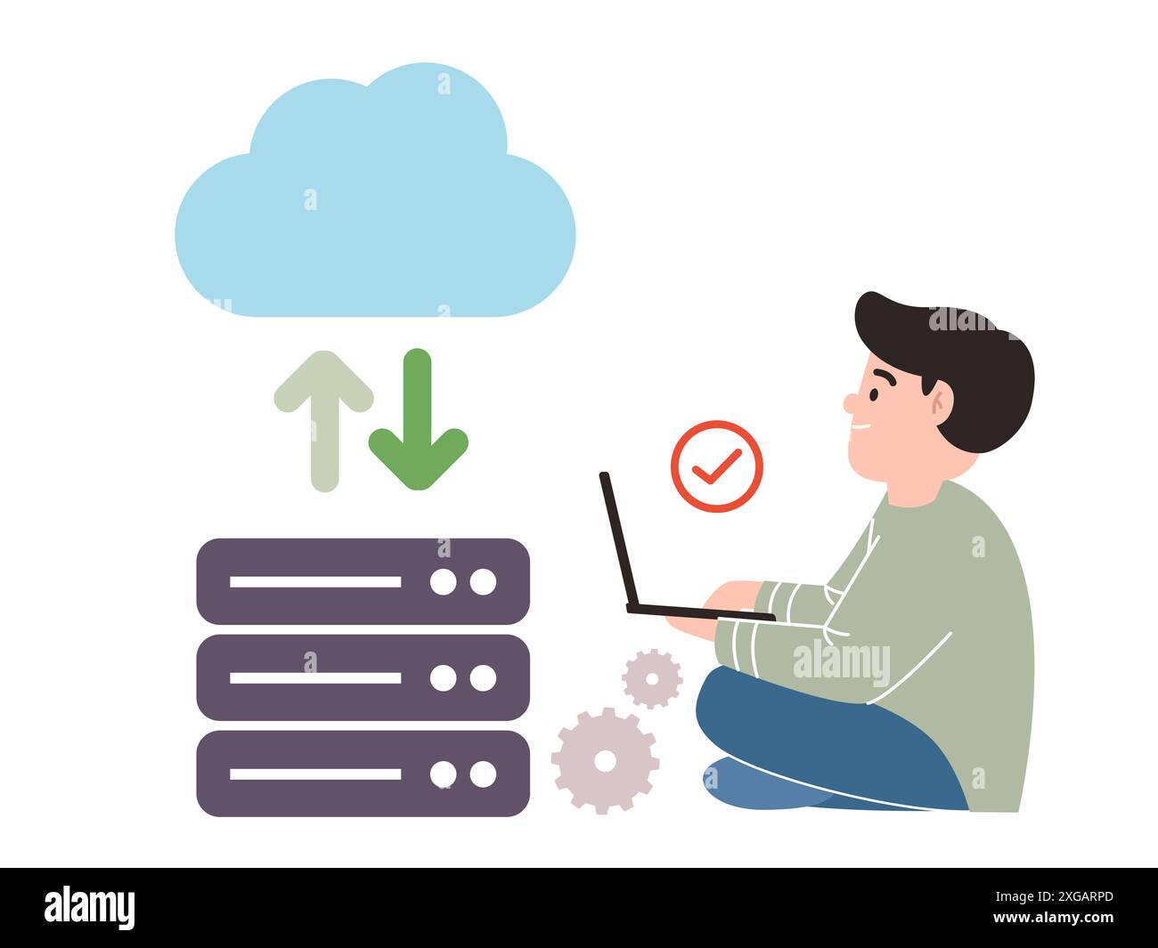 Backup server to the cloud synchronization man upload download data ...