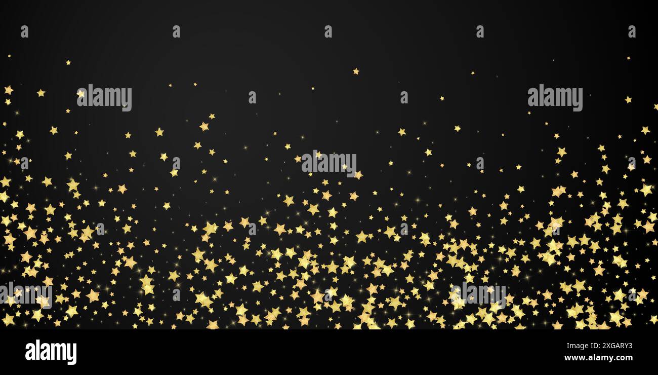Magic stars vector overlay. Gold stars scattered around randomly ...