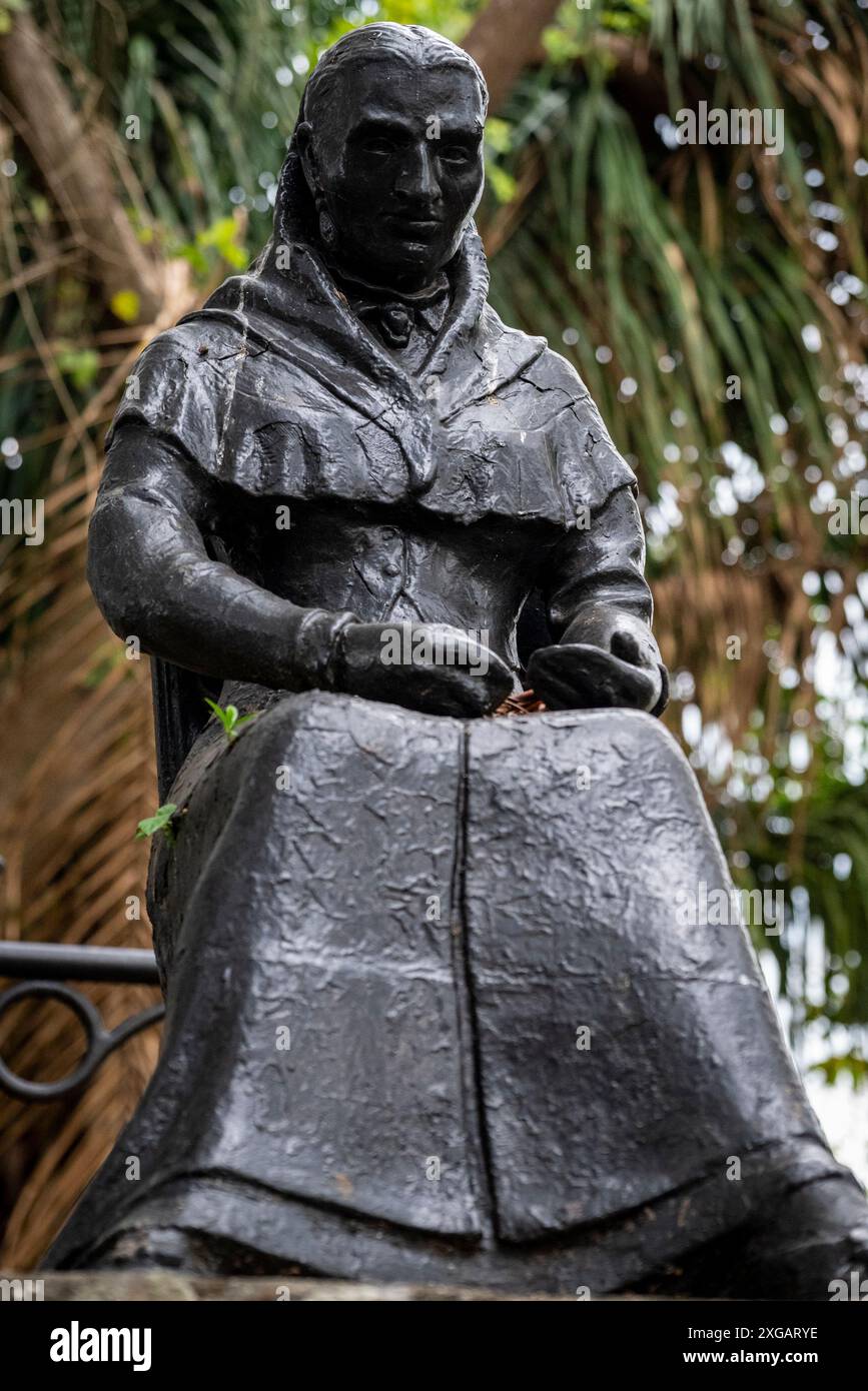 Monument to Amelia Denis de Icaza, the first Panamanian woman to publish her poetry, Ancon Hill ...