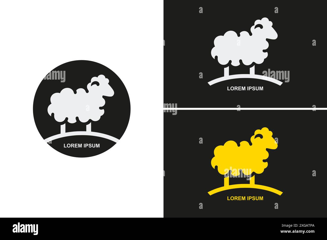 Stylized Sheep Logo Variations for Branding and Children’s Content ...