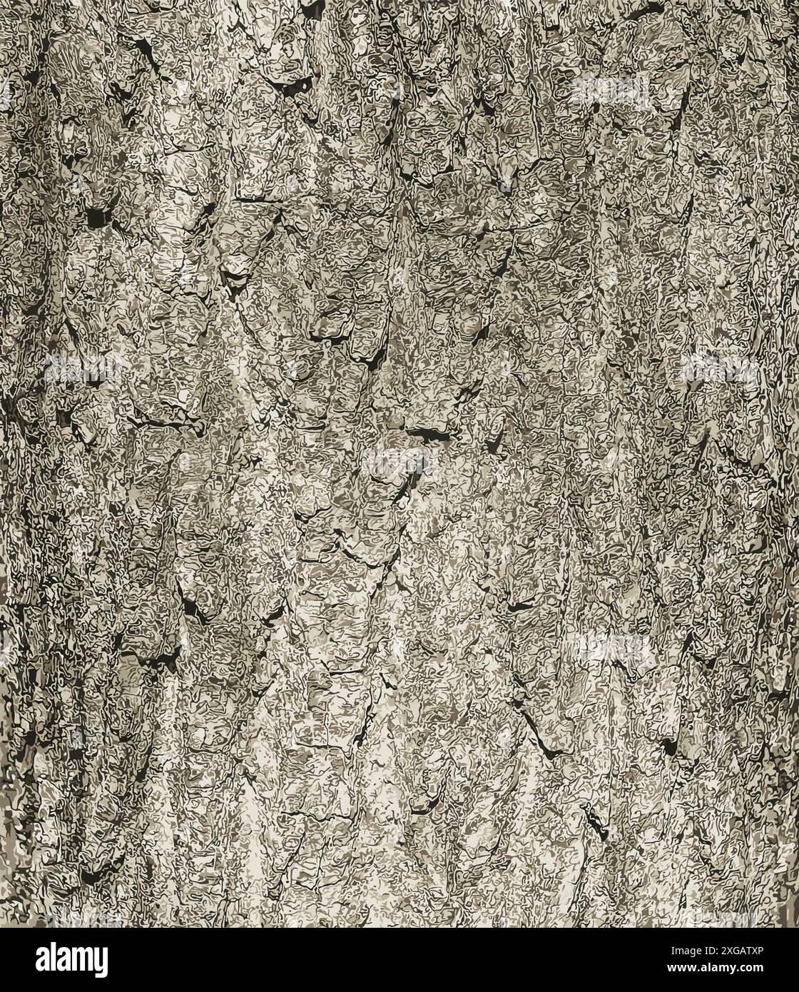 Vector illustration of Eucommia bark background. Natural surface ...