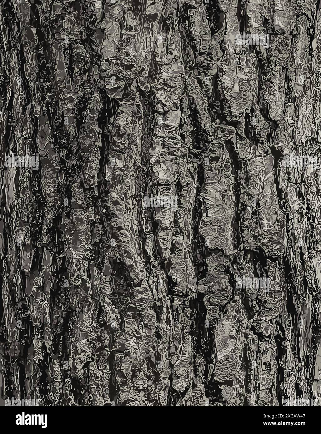 Vector illustration of Eucommia bark background. Natural surface ...