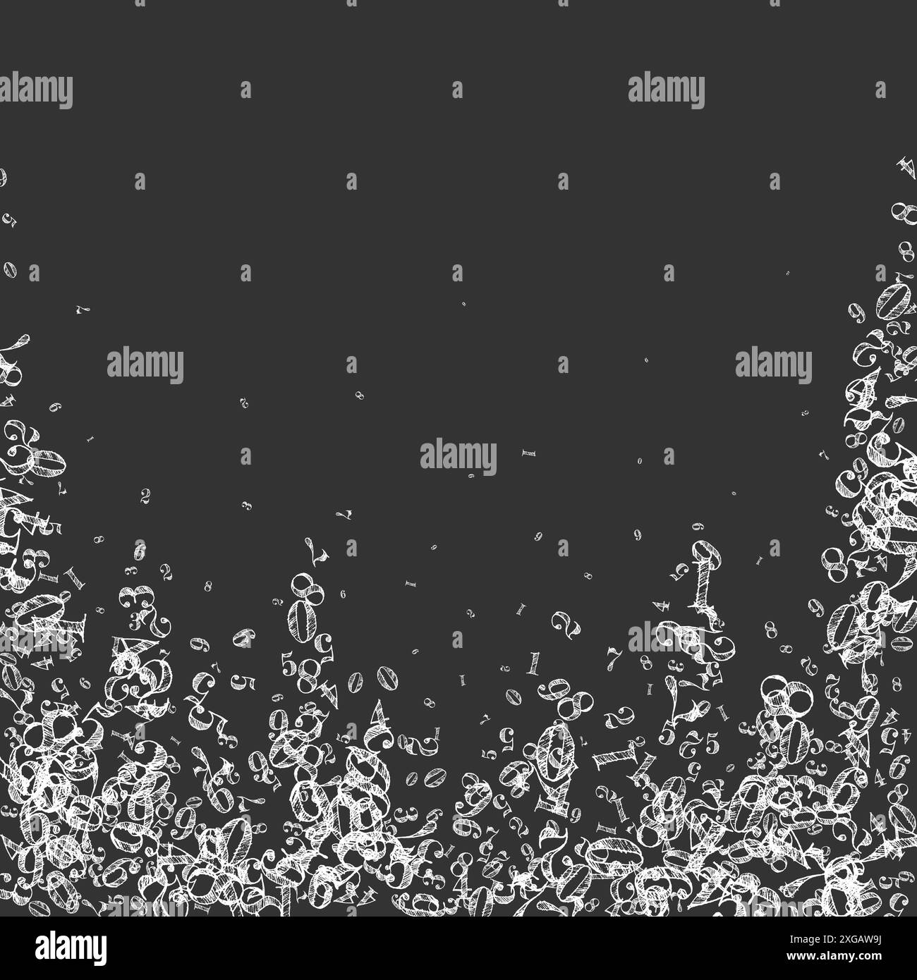 Falling numbers. Math study concept with flying digits. Back to school ...