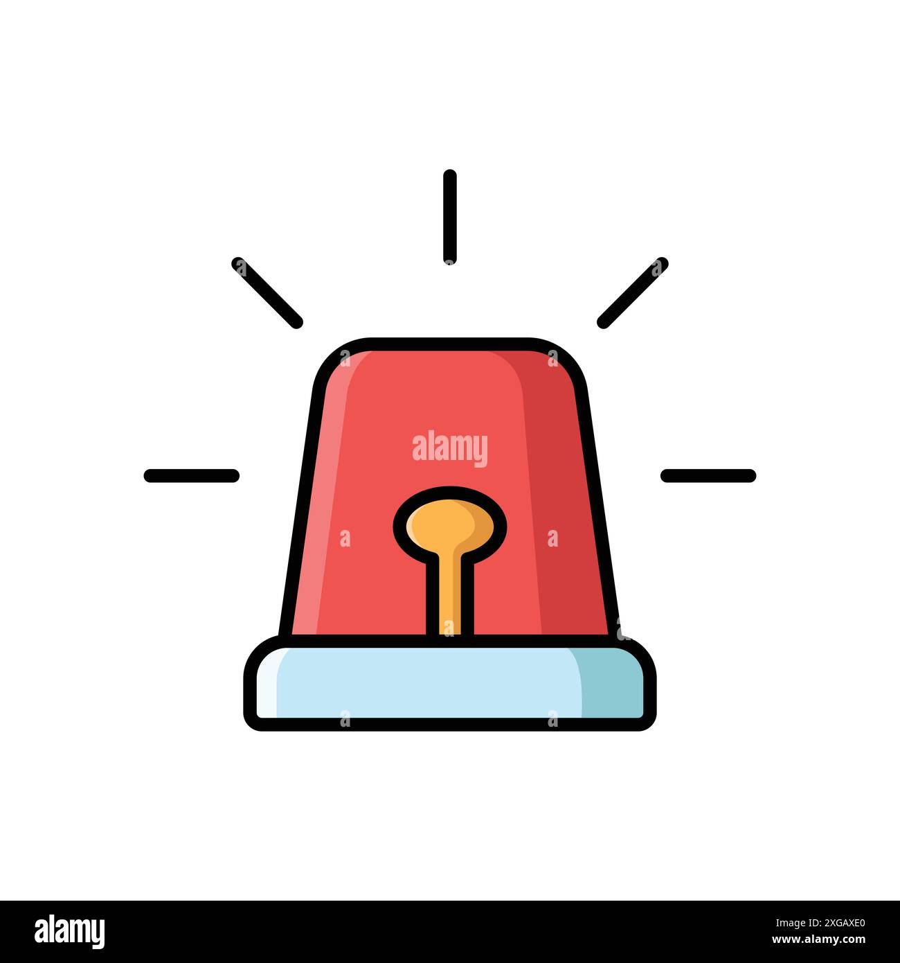 siren - alarm icon vector design template in white background Stock ...