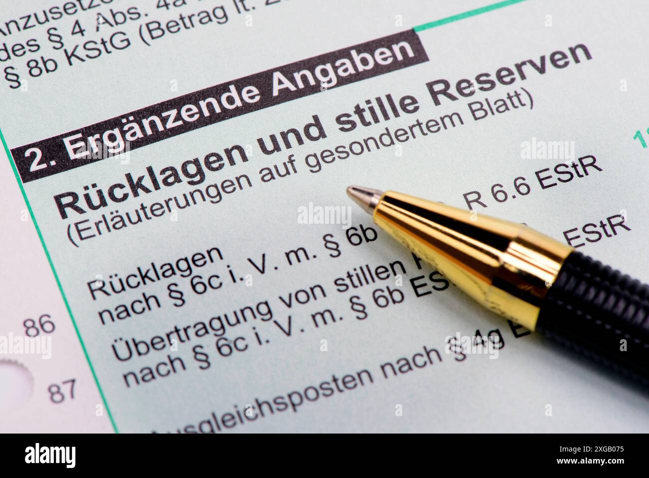 Einkommensteuererklärung Ein Formular für die Einkommensteuererklärung ...