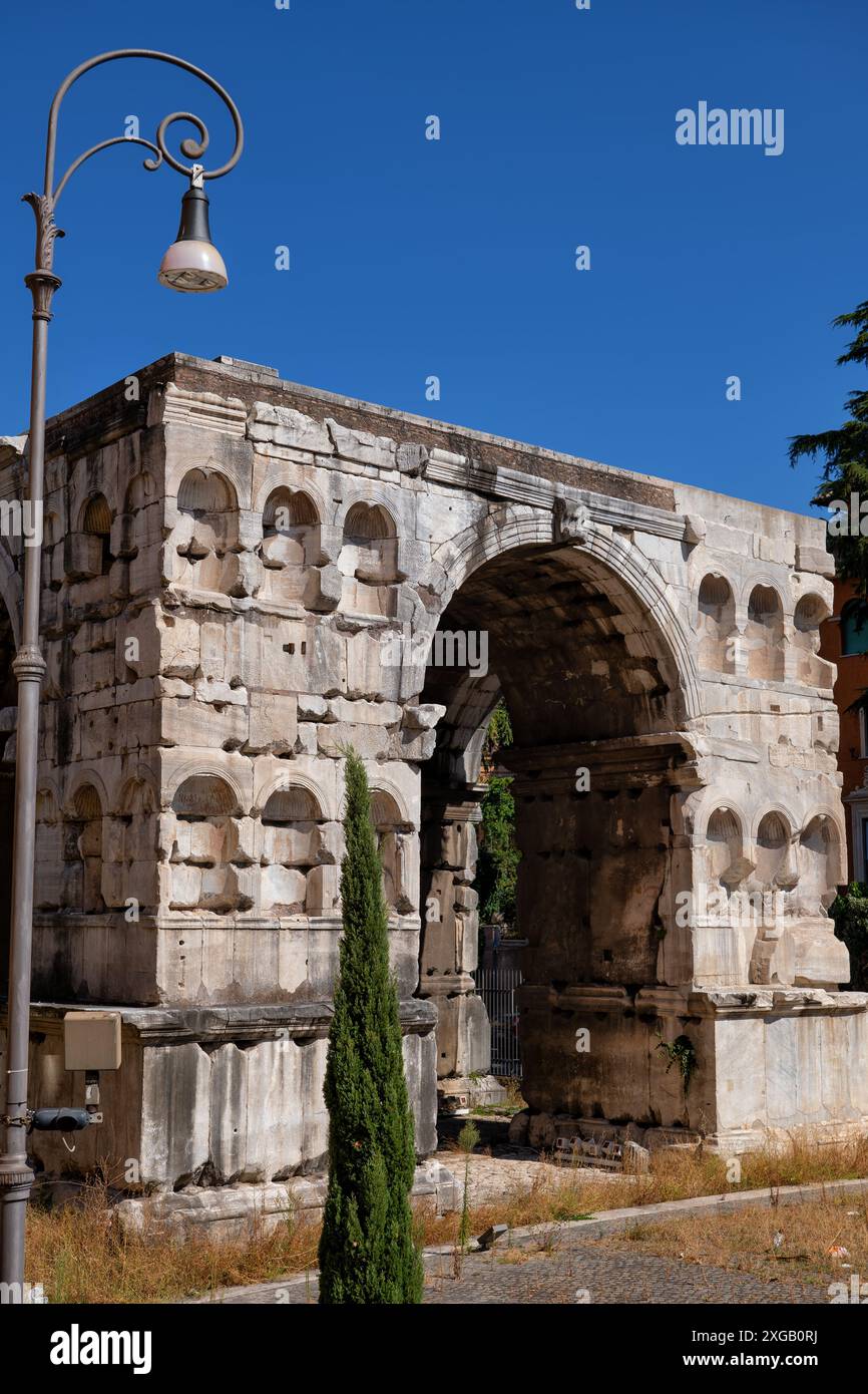 Arch of Janus, ancient Roman quadrifrons triumphal arch in city of Rome ...