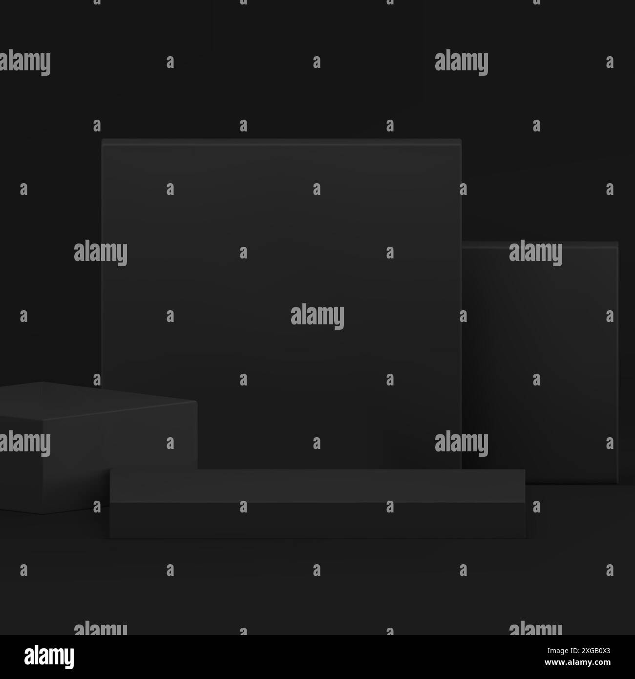 Squared black 3d podium pedestal sale advertising display realistic ...