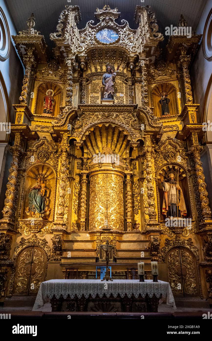 Golden altar, carved of wood & painted in gold flake, Church of Saint ...