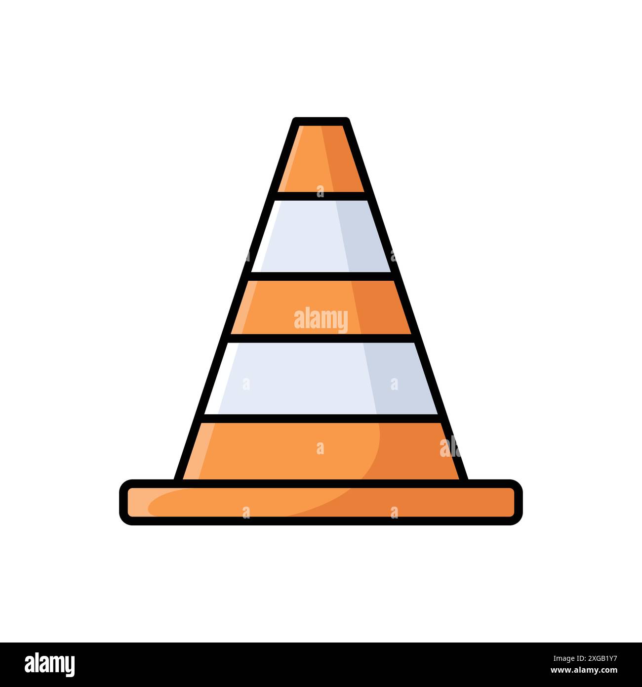 traffic cone icon vector design template in white background Stock ...
