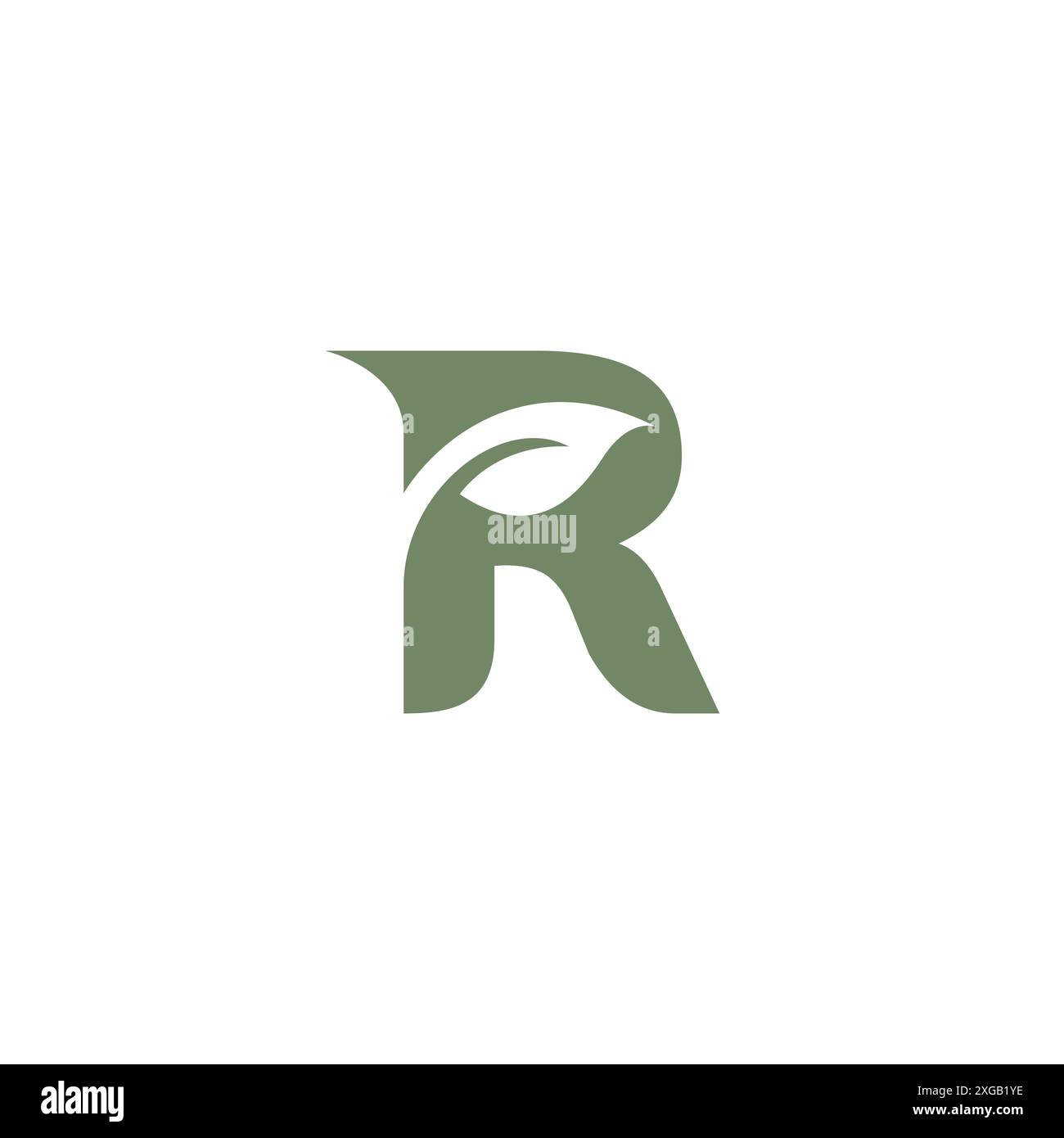 Letter R Leaf Logo Vector. Initial R Logo Stock Vector Image & Art - Alamy