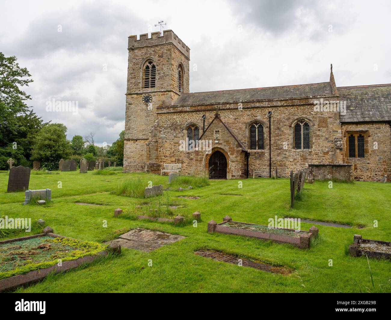 Exterior of the church of St Helen in the village of Thornby ...