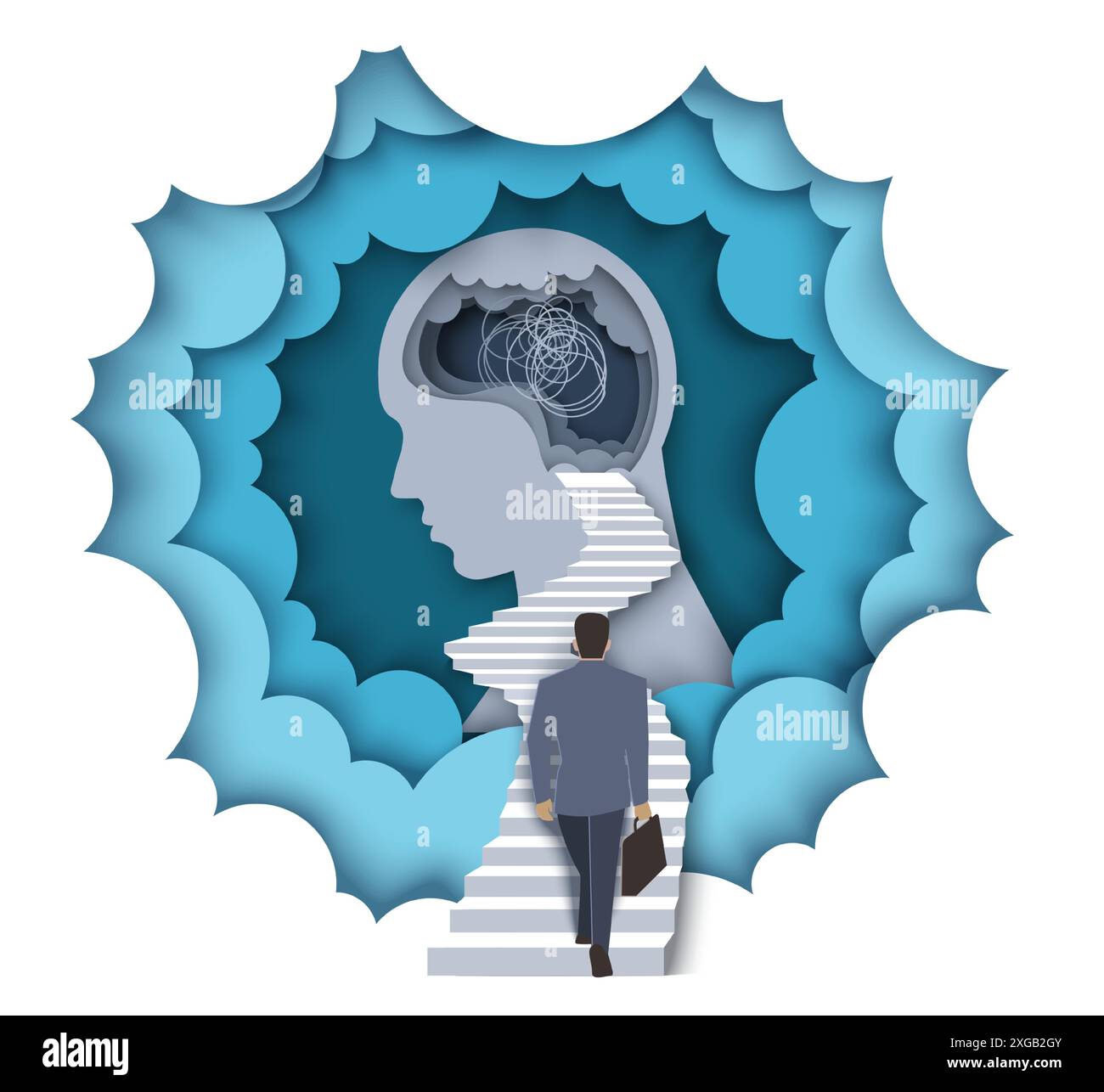 Mental health therapy illustration Stock Vector Images - Alamy