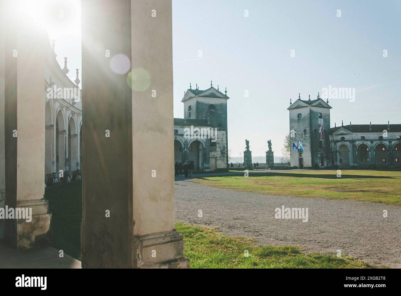 The courtyard of Villa Manin In Passariano, Codroipo, Udine Stock Photo ...