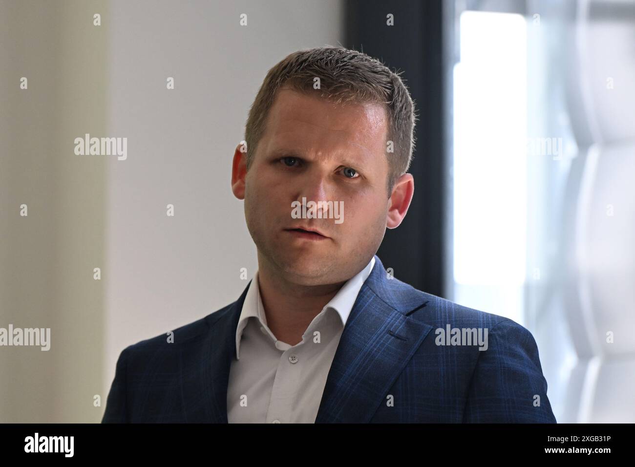 Milan Duda, CEO of MND Energie, at a press conference on June 5, 2024 ...