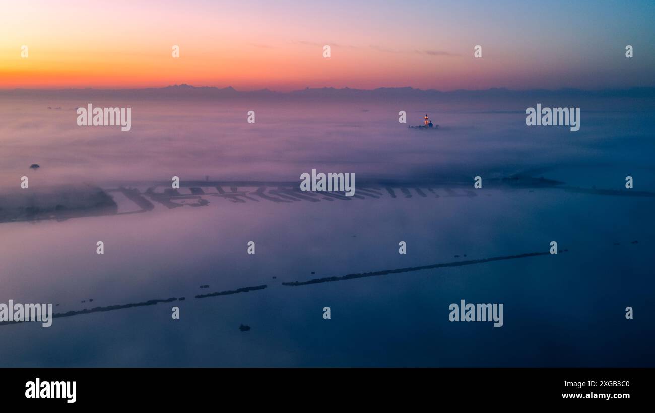 The golden island. Grado Island from above at sunset Stock Photo - Alamy