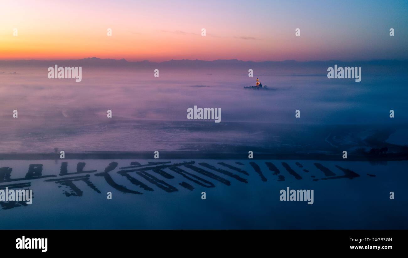 The golden island. Grado Island from above at sunset Stock Photo - Alamy