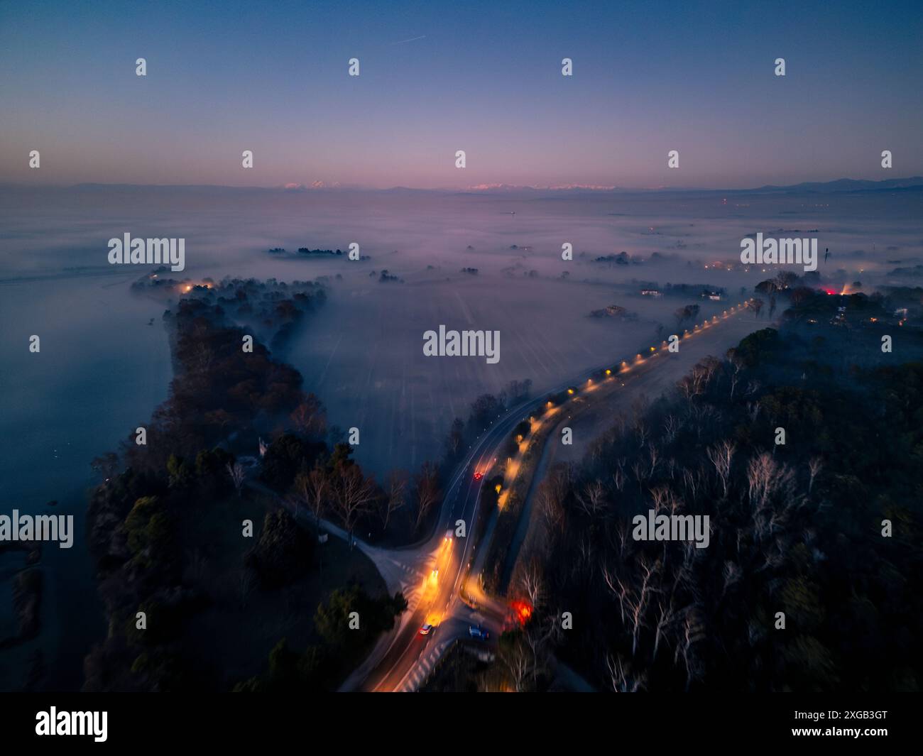 The golden island. Grado Island from above at sunset Stock Photo - Alamy