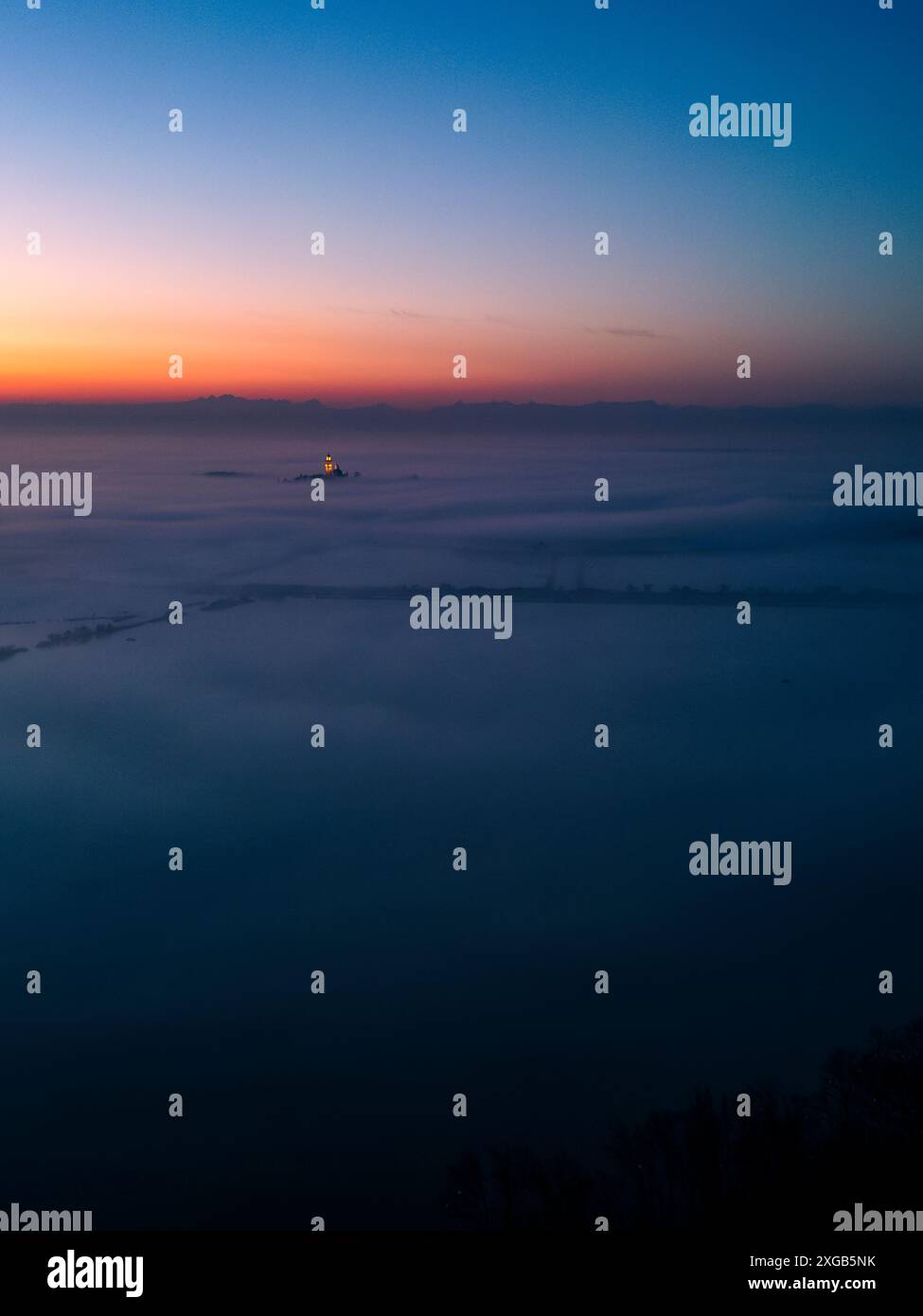 The golden island. Grado Island from above at sunset Stock Photo - Alamy