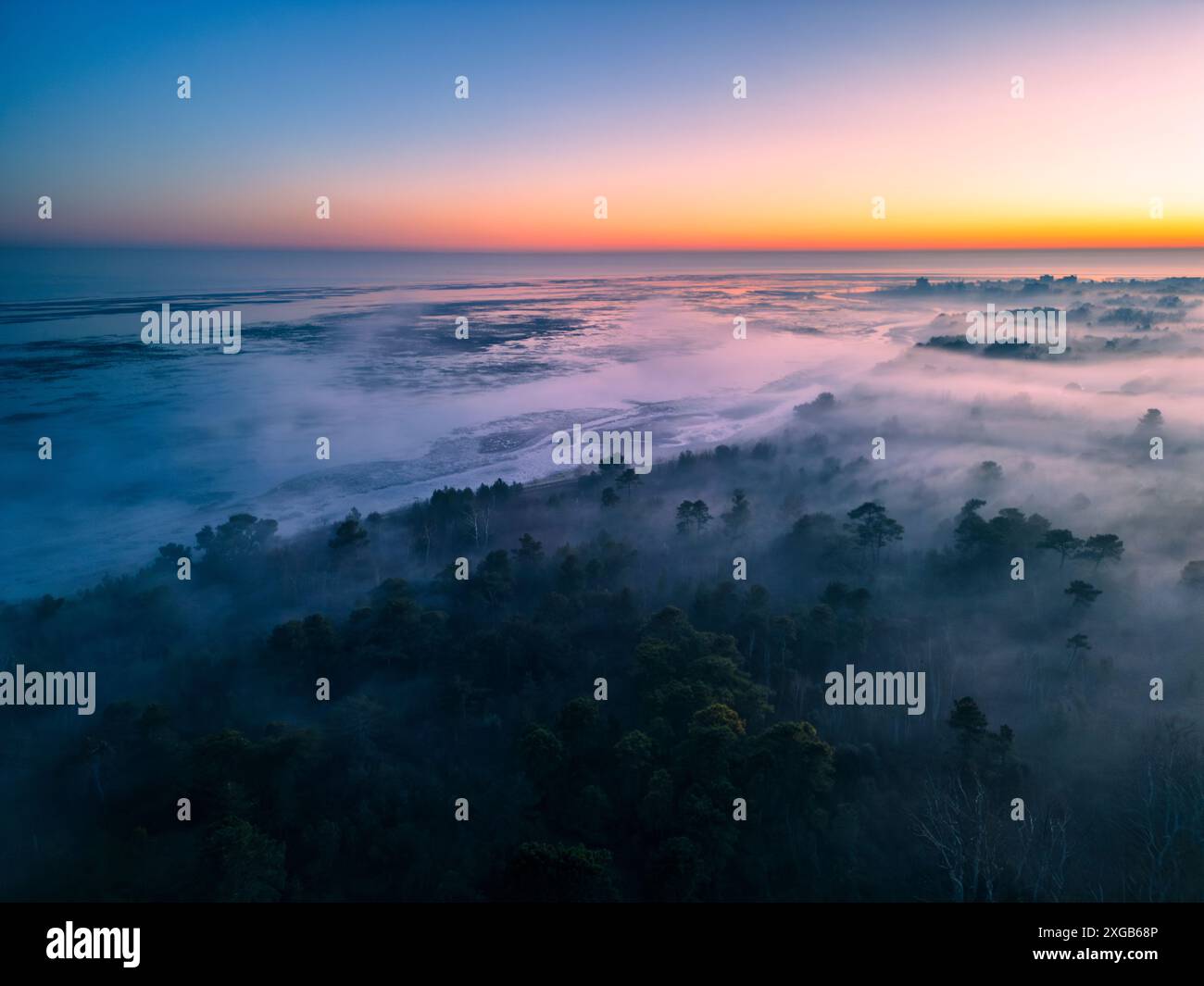 The golden island. Grado Island from above at sunset Stock Photo - Alamy
