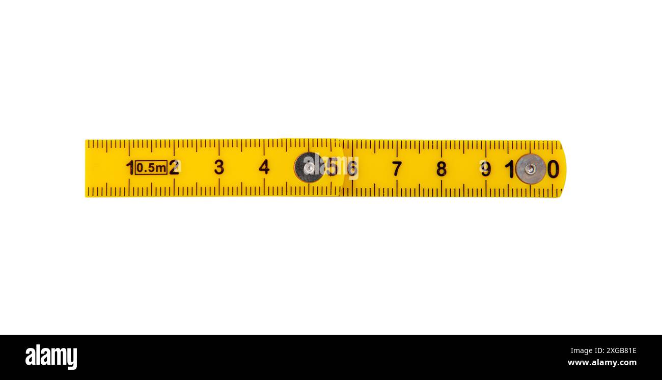 Yellow measuring tape isolated on white, transparent, Ten cm length ...