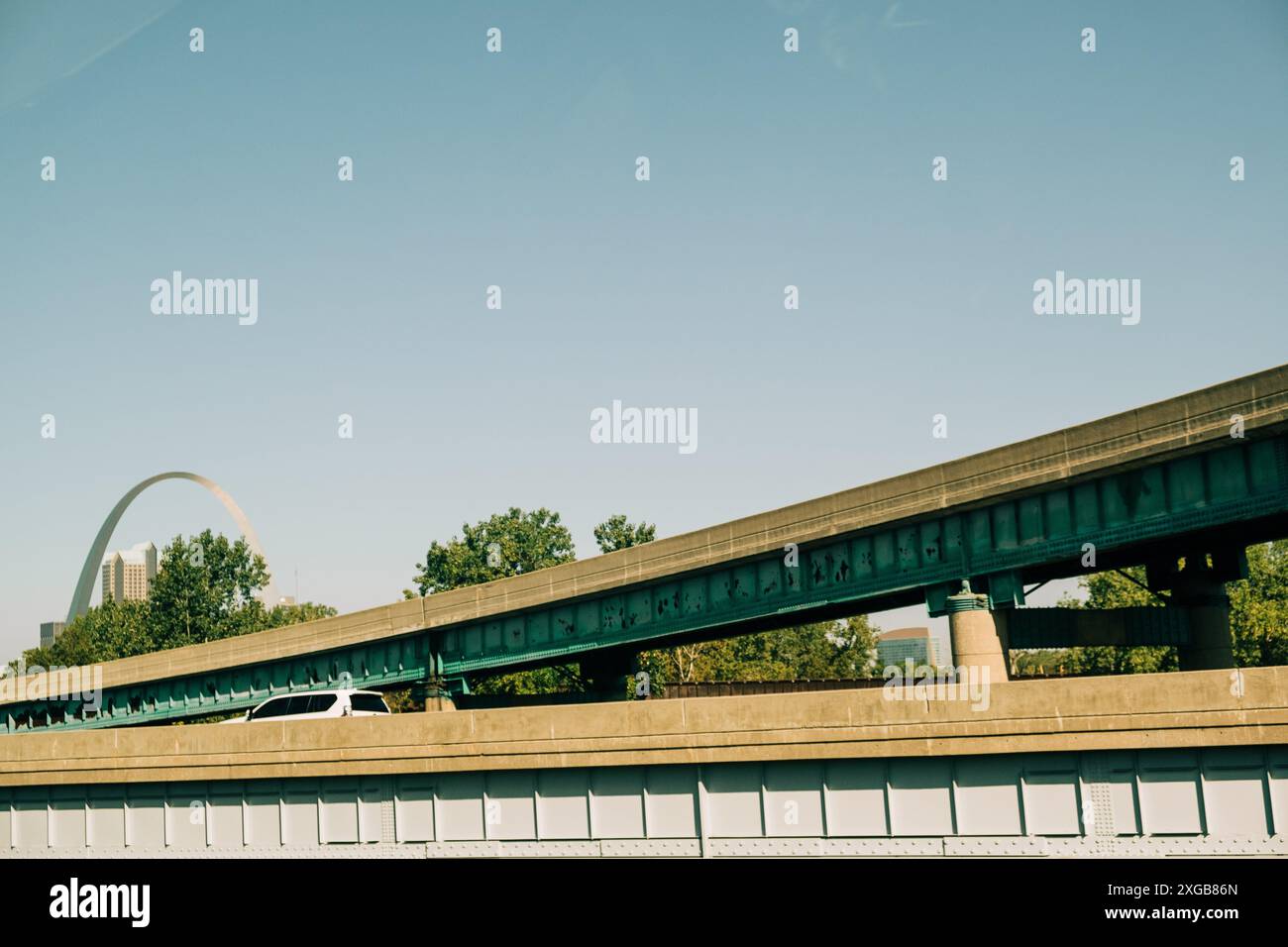 Car Driving on a Highway-Gateway Arch in St. Louis Stock Photo - Alamy