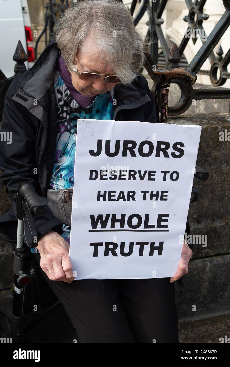 Reading, UK. 8th July, 2024. This morning a group of seven concerned ...