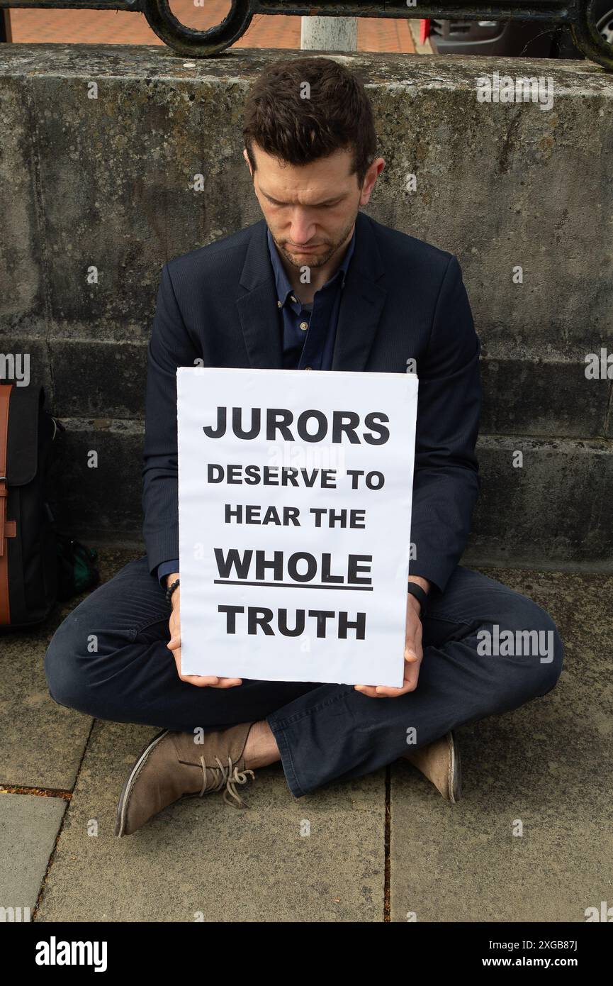 Reading, UK. 8th July, 2024. This morning a group of seven concerned ...