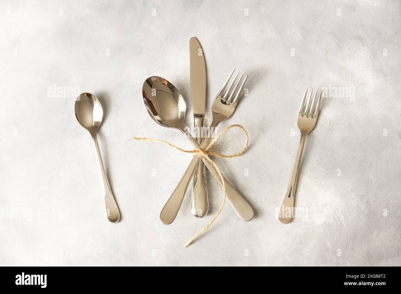 Silver serving cutlery set knife hi-res stock photography and images - Alamy